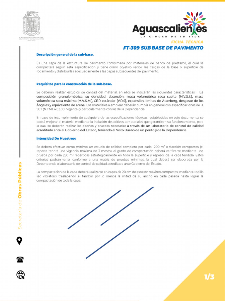 FT309 Sub Base de Pavimentos | PDF