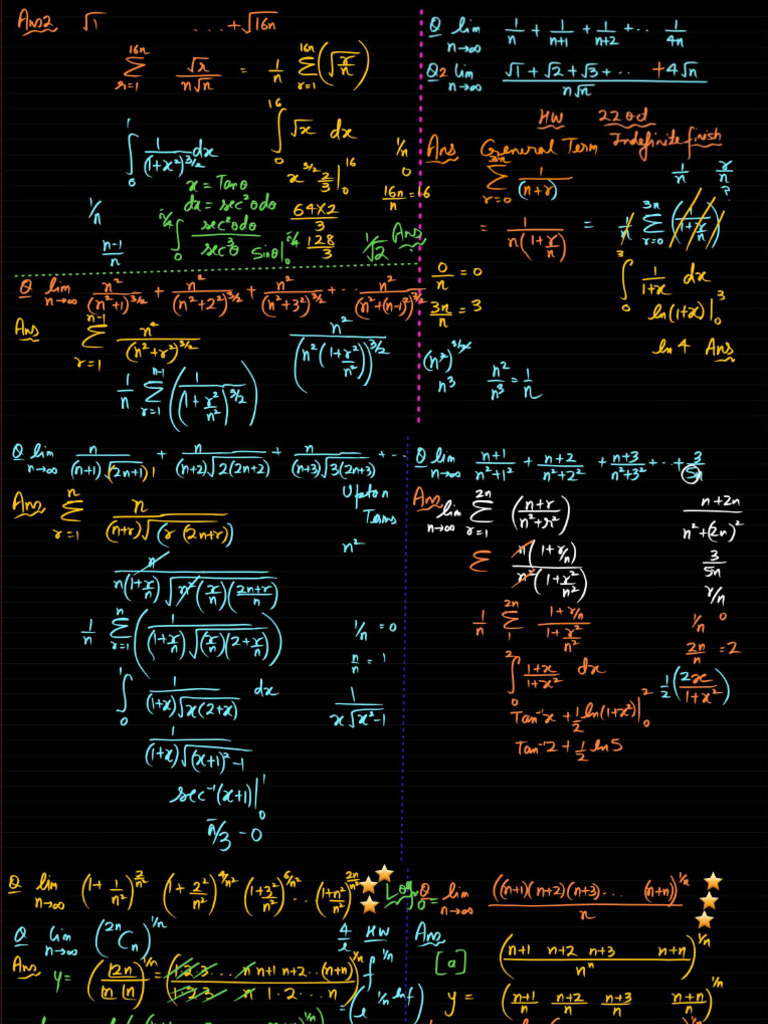 Definite Integration - L-08 (Class Notes) - Integration As Limit of Sum ...