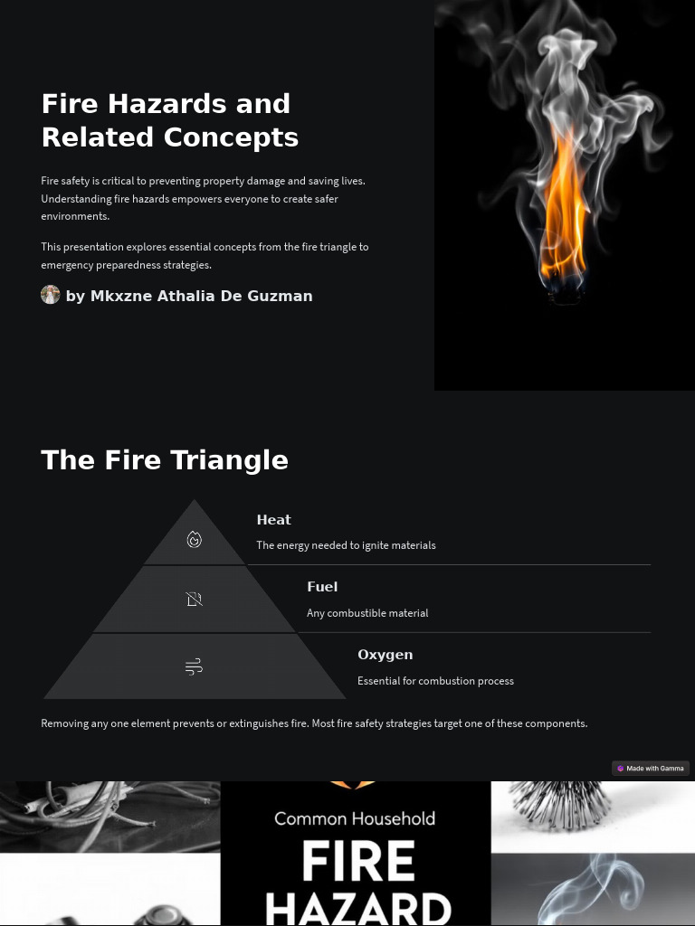 Fire Hazards and Related Concepts | PDF | Fires | Fire Safety
