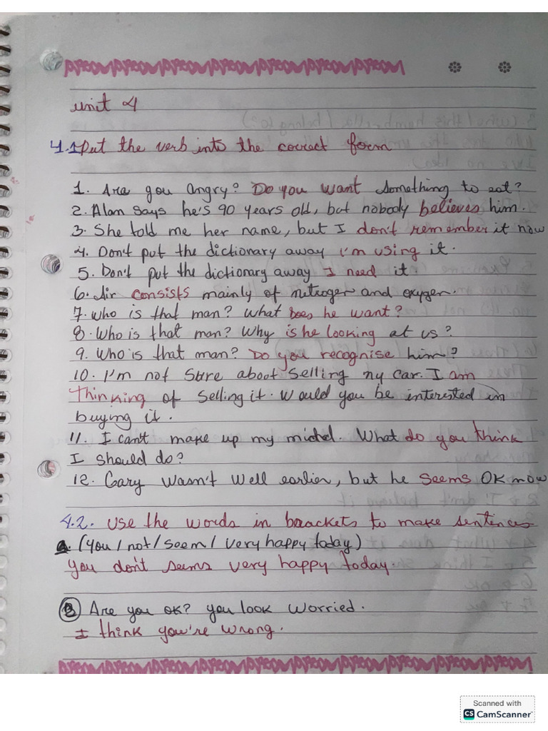 Unit 4 Exercises | PDF