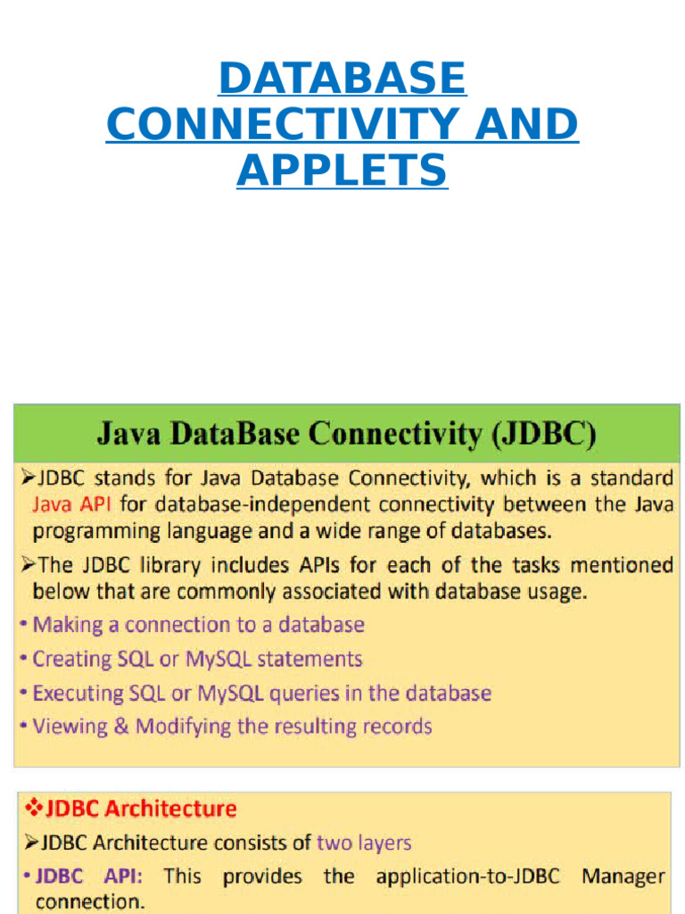 Module 4-JDBC Part1 | PDF