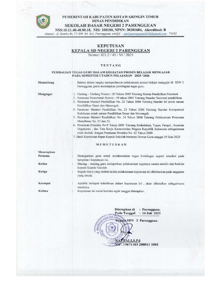 Berkas KP Muntrianie, S.PD - Mariatul Adawiyah | PDF