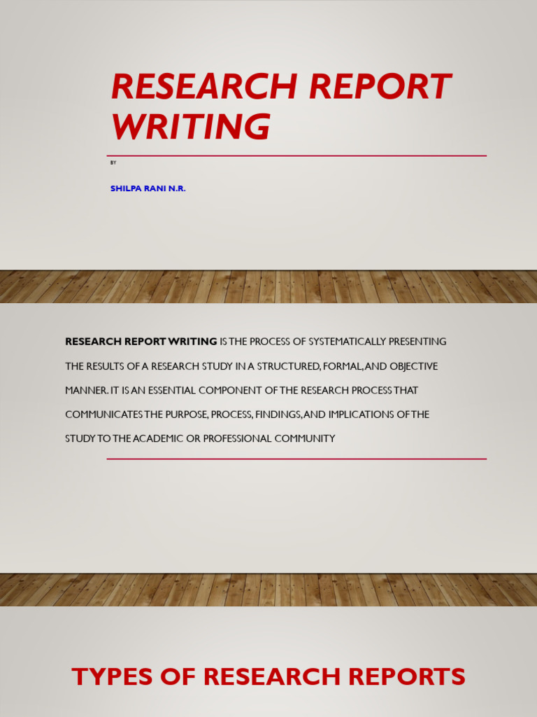 Guide to Research Report Writing | PDF