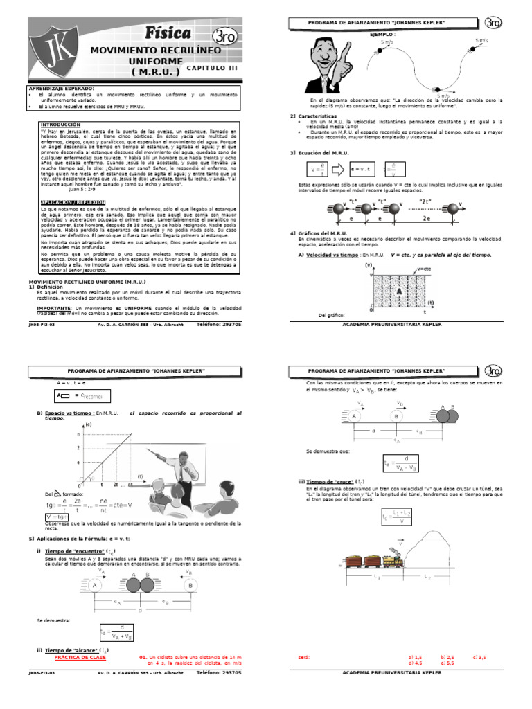 Jk08-Fi3-03 (M.r.u.) | PDF | Aceleración | Velocidad
