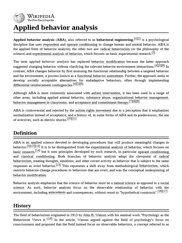 Applied Behavior Analysis | PDF | Behaviorism | Reinforcement