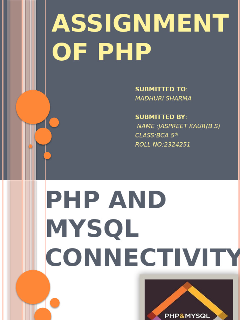 PHP and MySQL Connectivity | PDF
