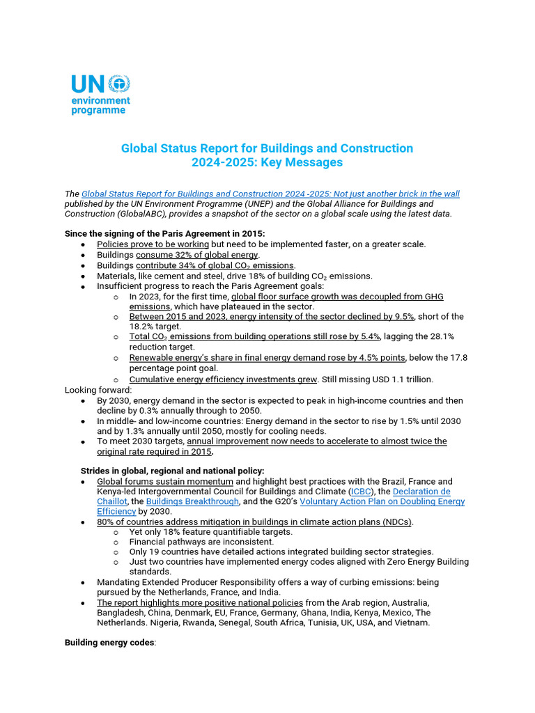Global Status Report 2024-2025 Insights | PDF | Renewable Energy ...