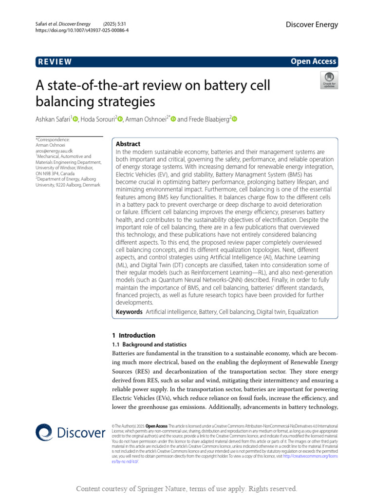 Battery Cell Balancing Research | PDF | Capacitor | Passivity (Engineering)