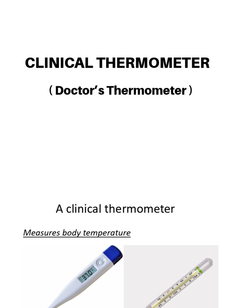 Overview of Clinical Thermometers | PDF