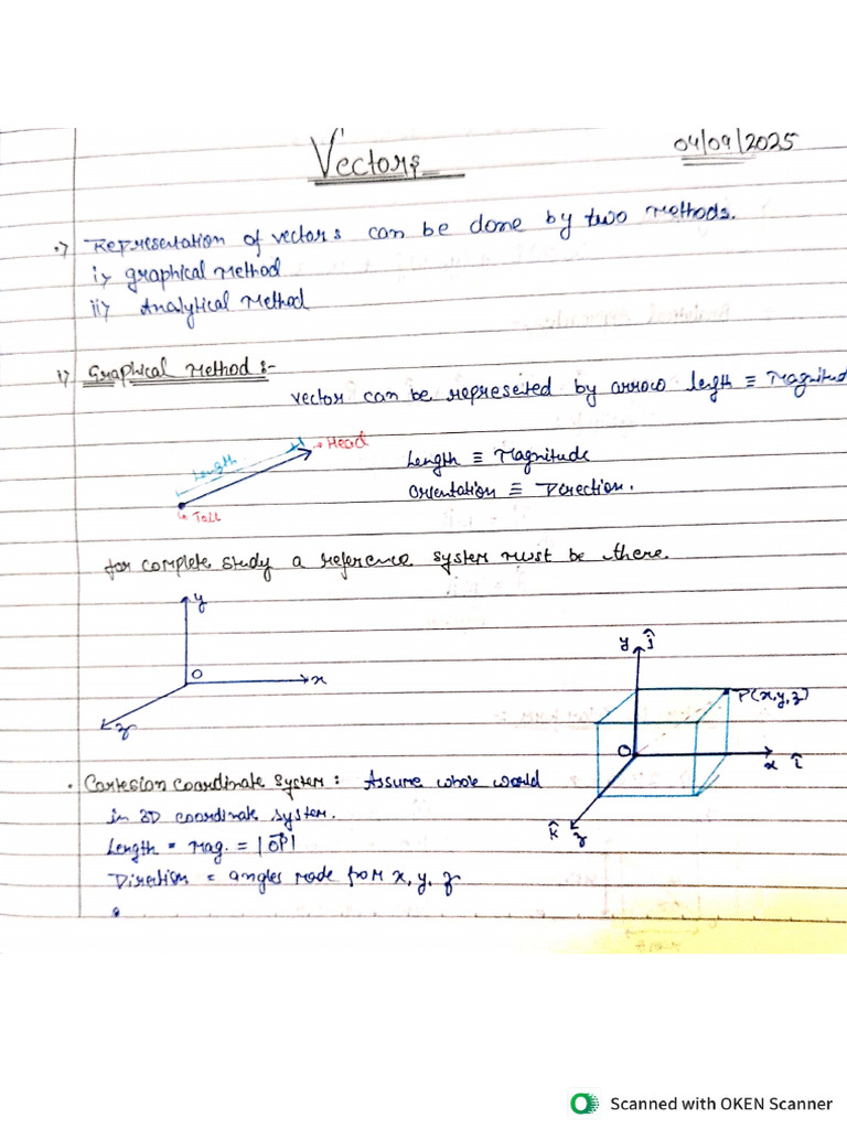 Mechanics Vector Notes Pdf