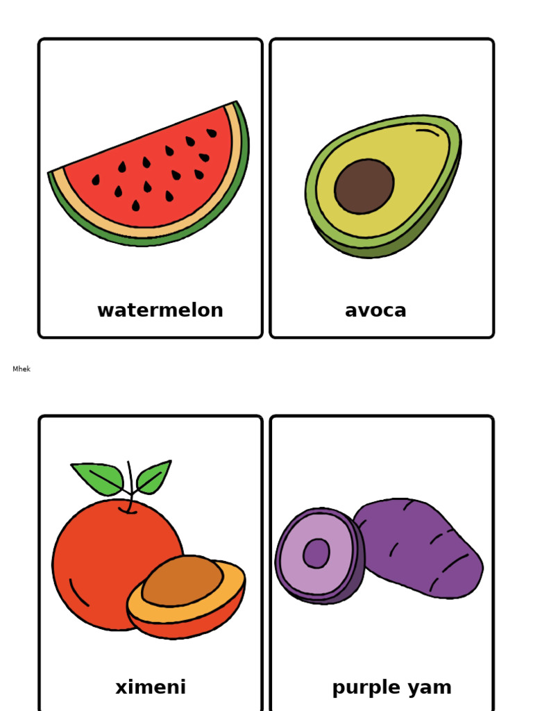 Fruit Varieties and Types List | PDF
