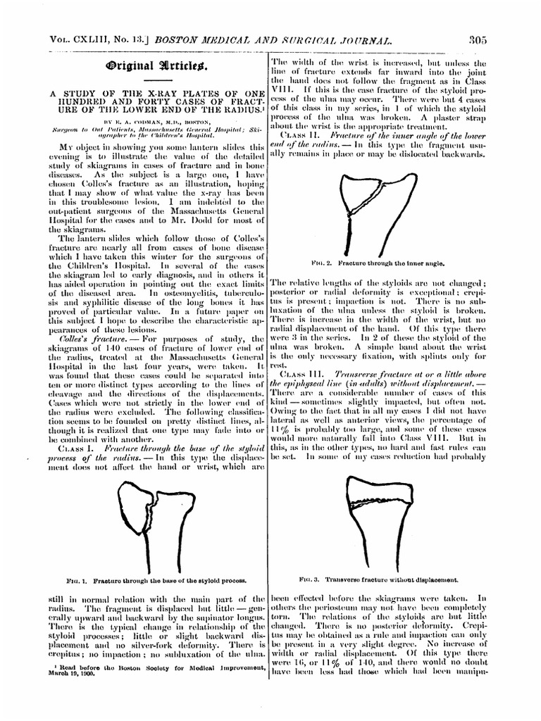 Codman1900 - A STUDY OF THE X-RAY PLATES OF ONE | PDF | Limbs (Anatomy ...
