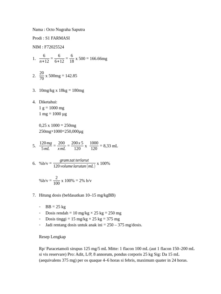 Tugas Ilmu Resep 7 Soal | PDF