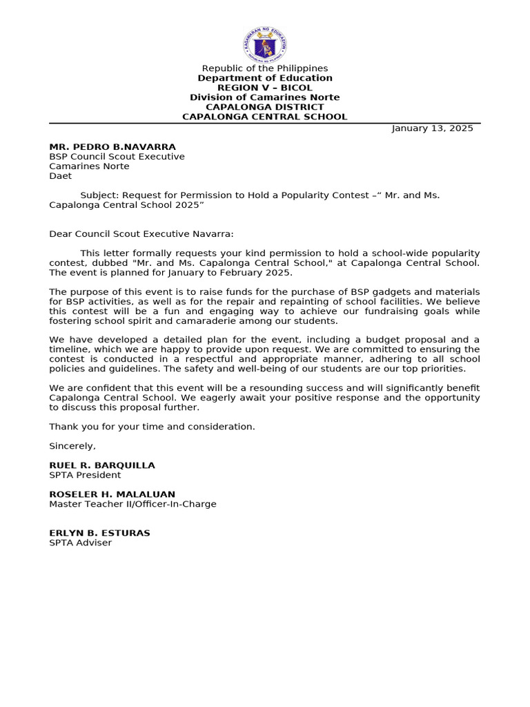 Department of Education Region V - Bicol Division of Camarines Norte ...