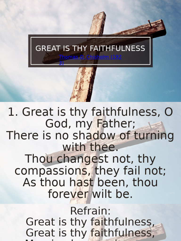 Great Is Thy Faithfulness | PDF