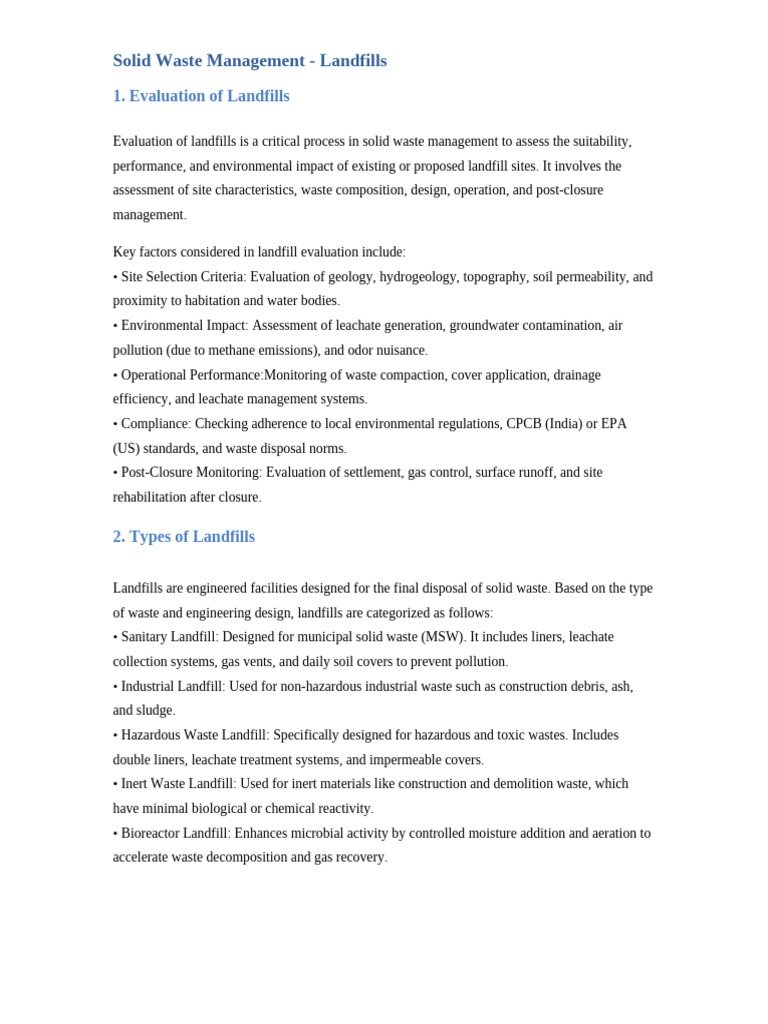 Landfill Evaluation and Design Guide | PDF | Landfill | Waste