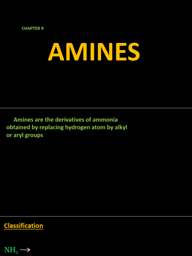 Overview of Amines: Preparation and Properties | PDF | Amine | Molecules