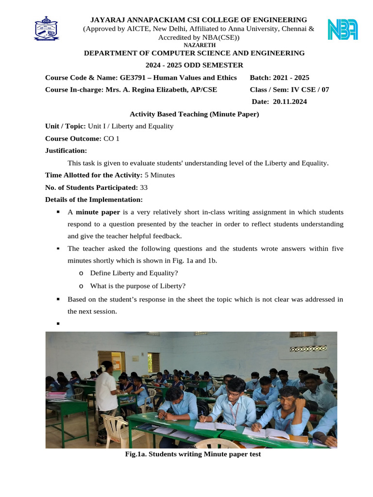 TLP2_GE3791_HVE_Minute paper | PDF