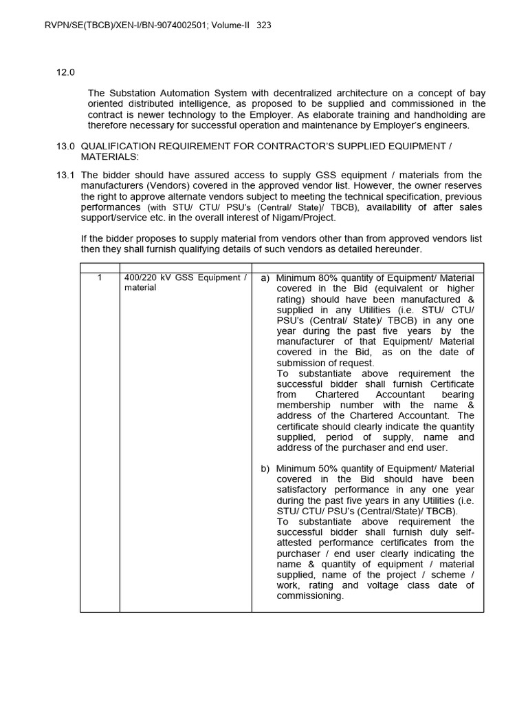 Approved Vendor List for GSS Equipment | PDF | Specification (Technical ...