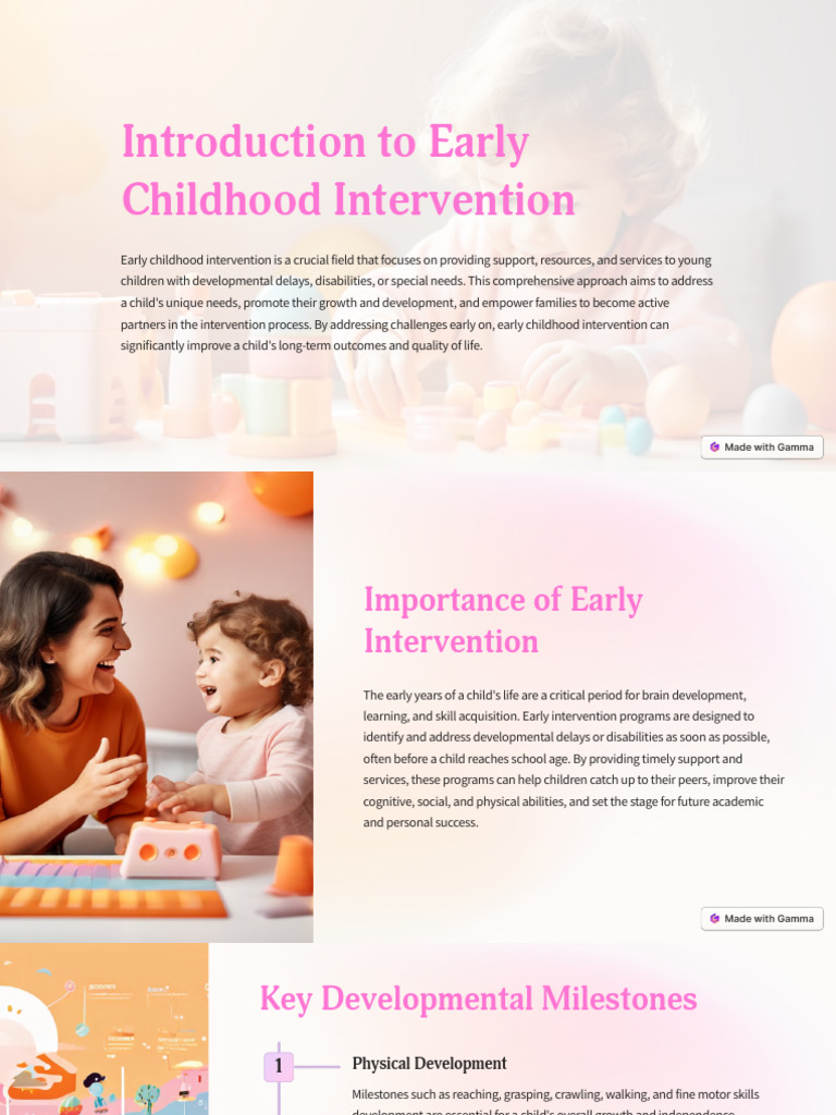 Early Childhood Intervention Guide | PDF | Autism | Behavioural Sciences