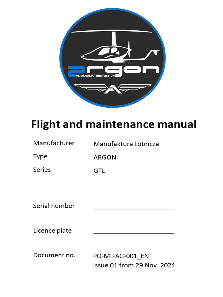 ARGON GTL Gyroplane Flight Manual | PDF | Aviation | Aerospace