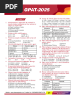 GPAT 2025 Question Paper With Answer Key | PDF | Viscosity