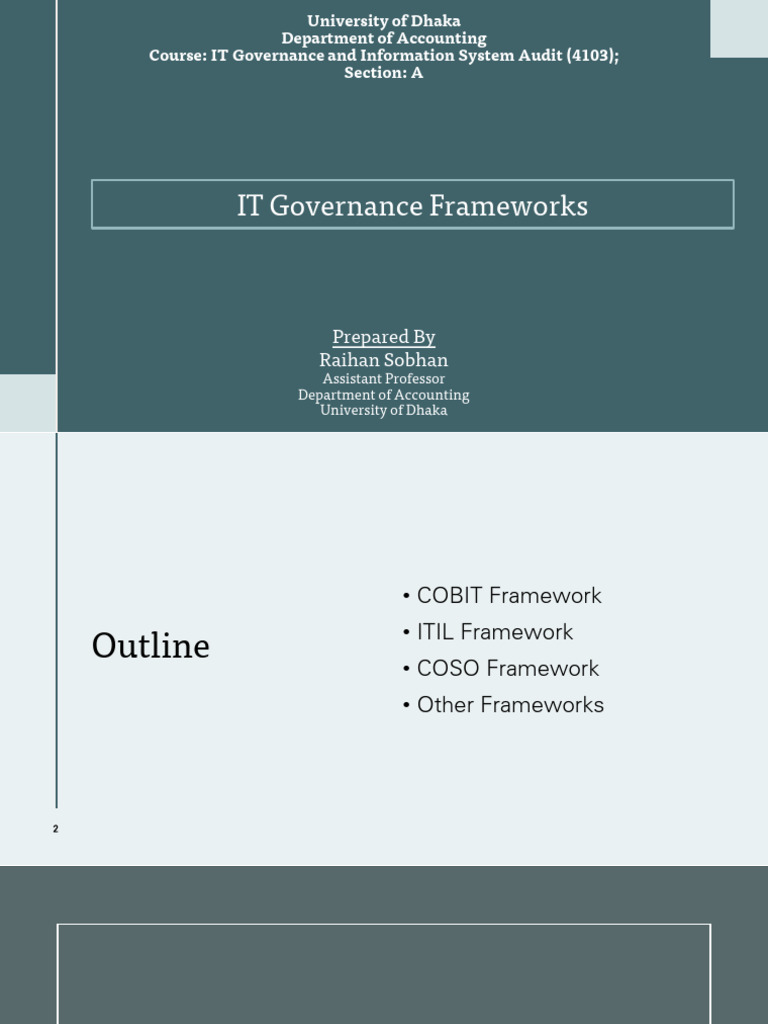ITIL Governance Framework Overview | PDF | Internal Control | Governance