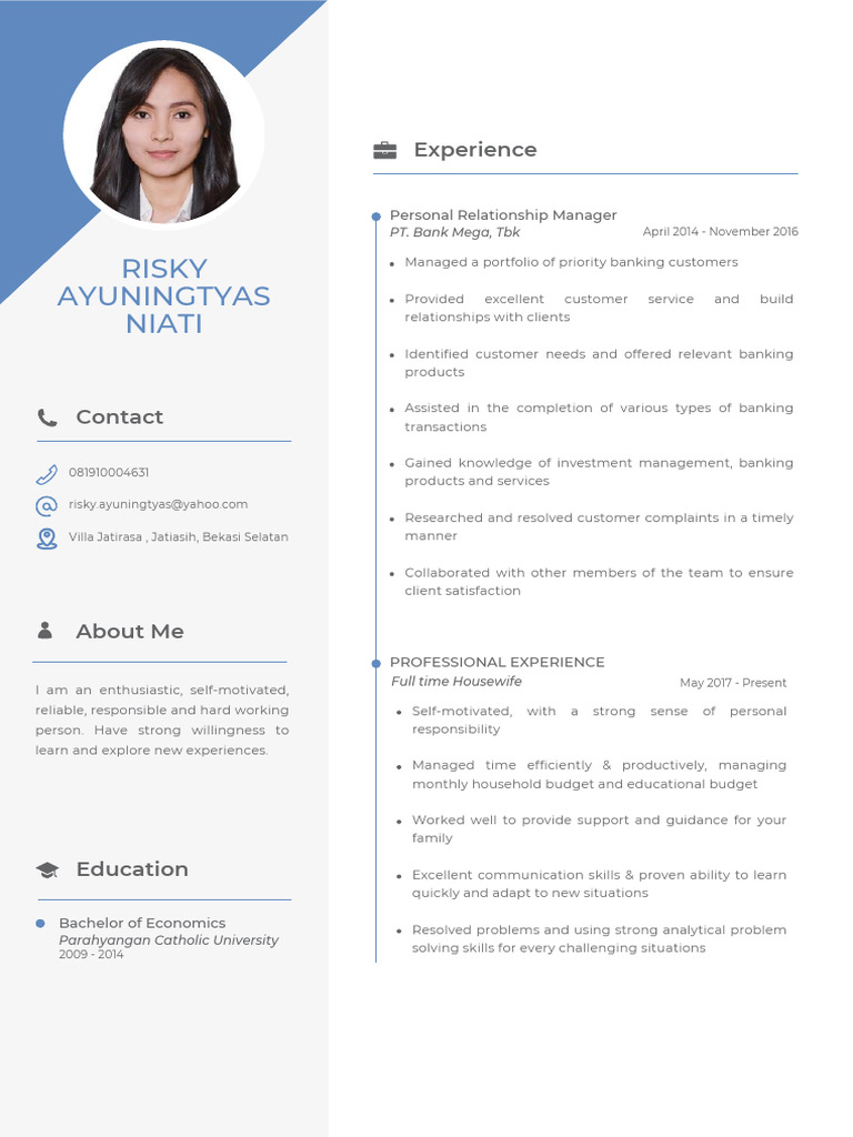 Banking Professional Profile Summary | PDF | Economies | Business