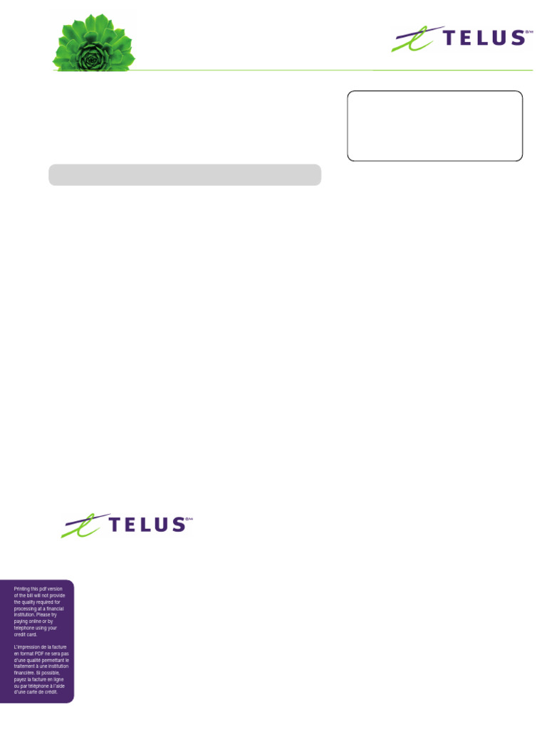 Telus Mobile 607449417 2025 8 | PDF | Credit Card | Taxes