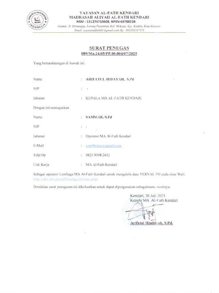 SRT Tgs Operator Sam | PDF