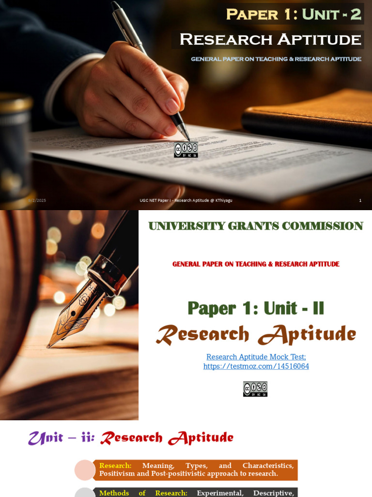 Unit 2 - Research Aptitude UGC NET Paper I | PDF | Statistics | Validity (Statistics)