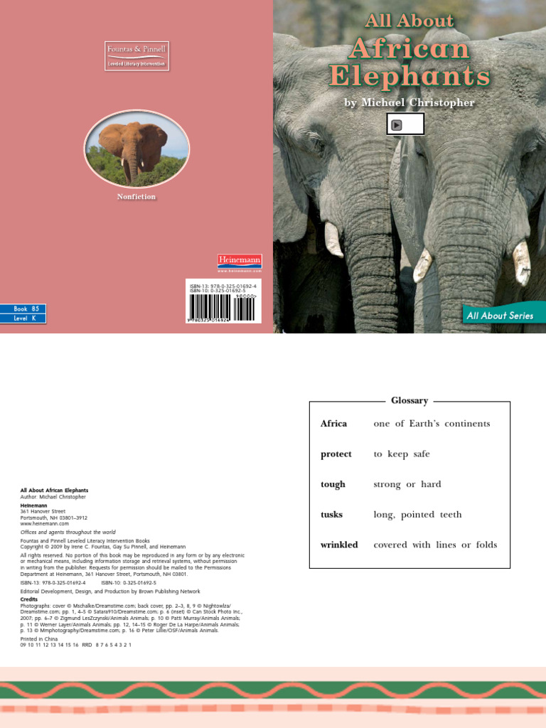085 All About African Elephants | PDF | Elephant | Zoology