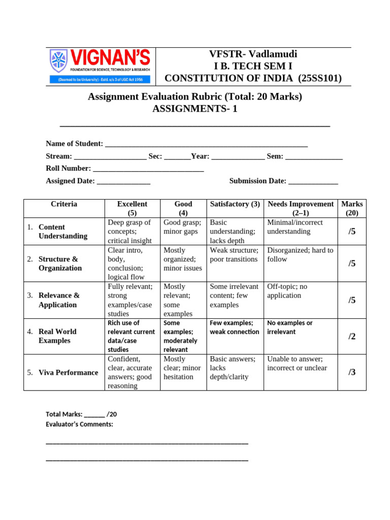 Coi Assignment Assesment Official Sheet | PDF