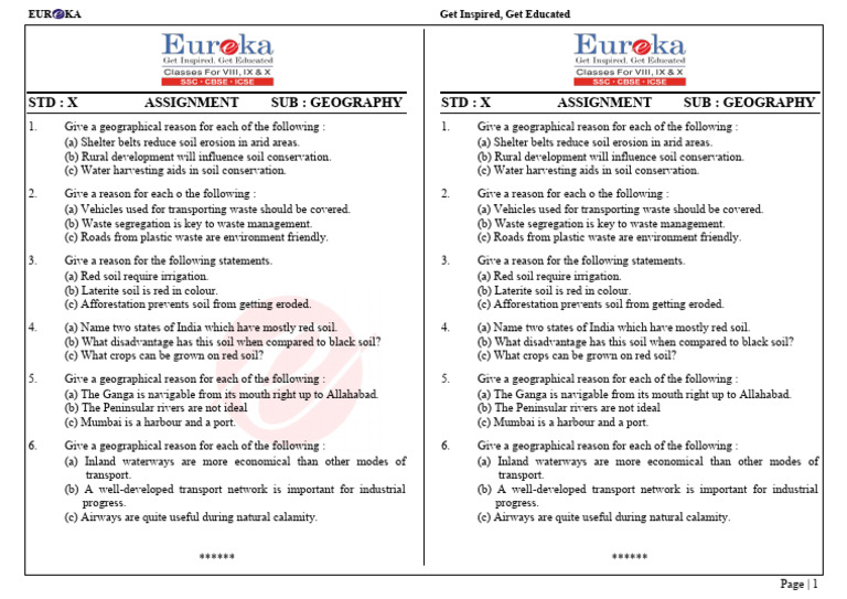 Geography Assignment: Soil and Transport | PDF | Erosion | Soil
