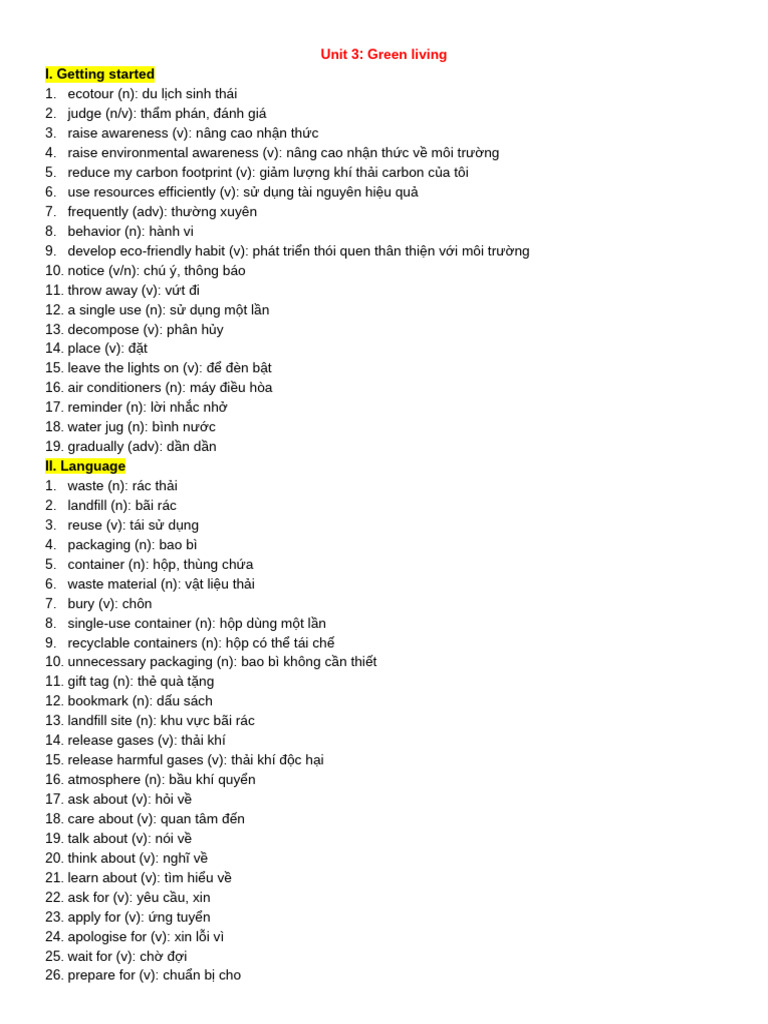 g12 Unit 3 Vocab | PDF