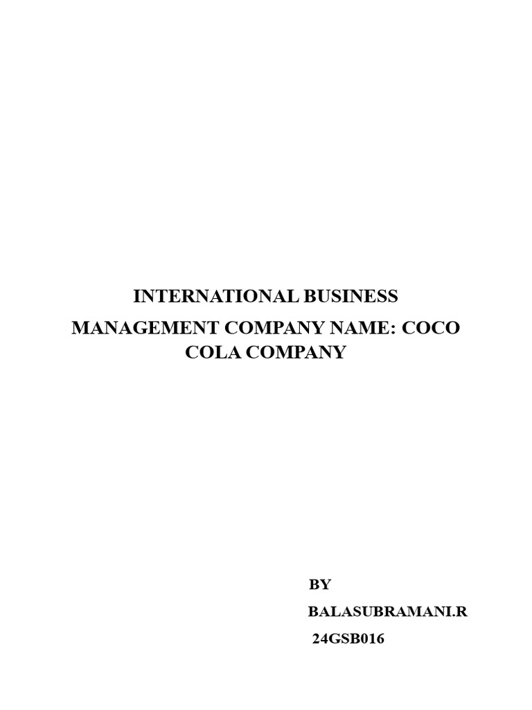 International Business Assignment | PDF | Sustainability | Logistics