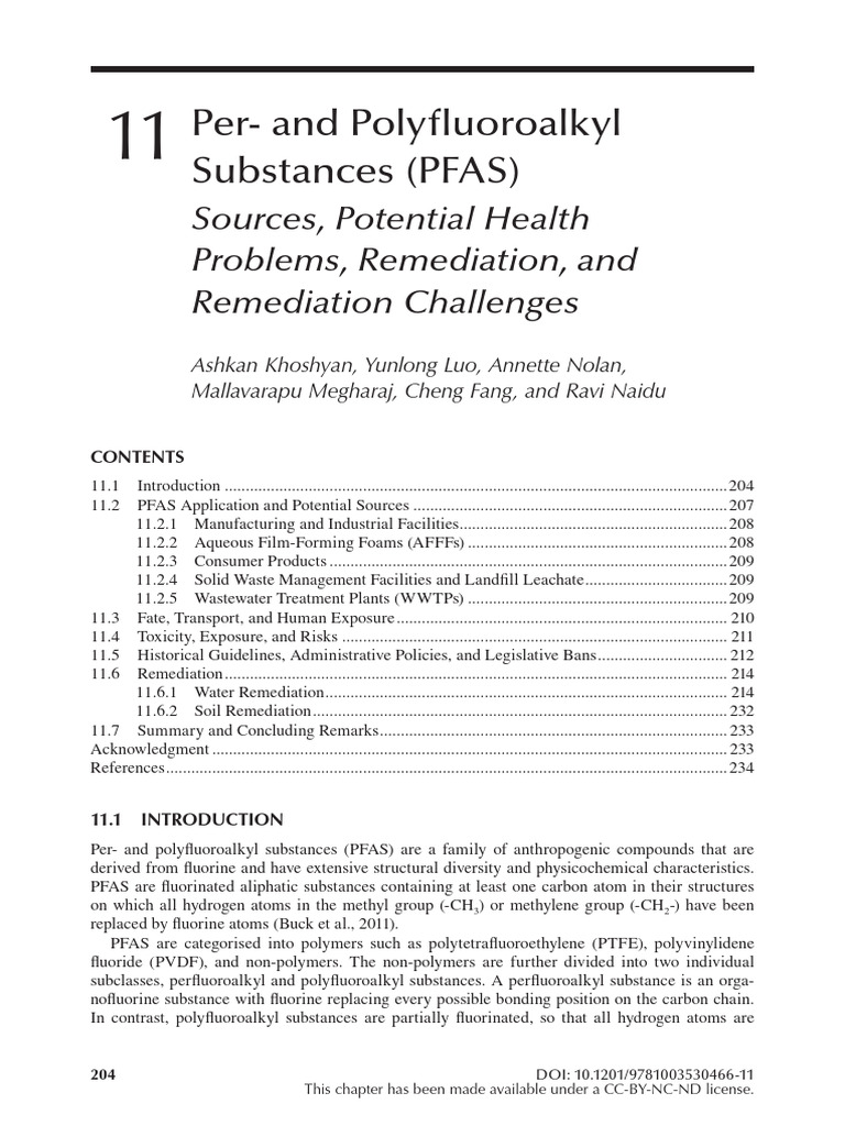 Per - and Polyfluoroalkyl Substances (PFAS) Sources, Potential Health ...