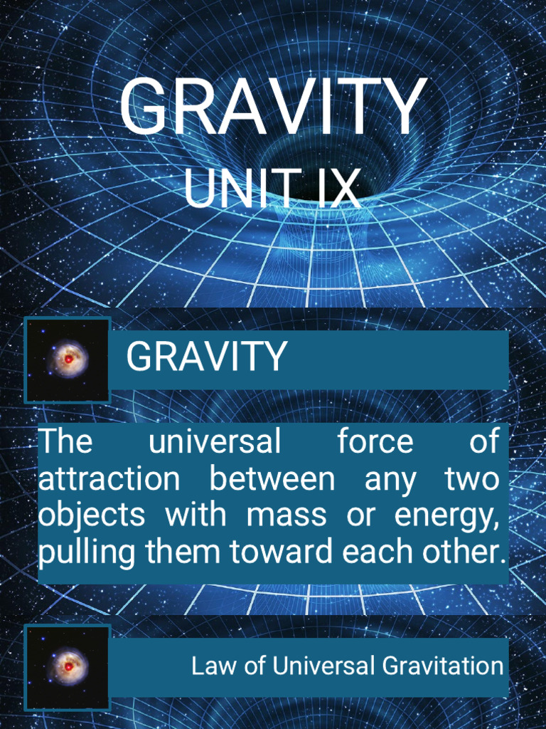 Unit Ix Gravity | PDF