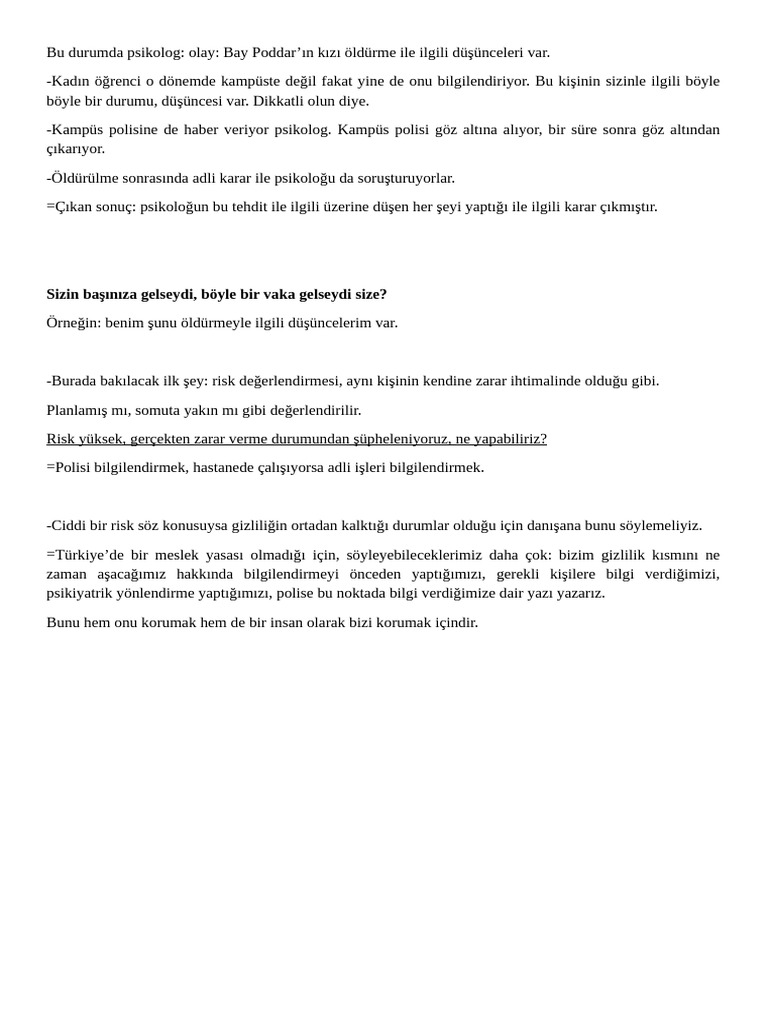 Tarasoff Olayı | PDF