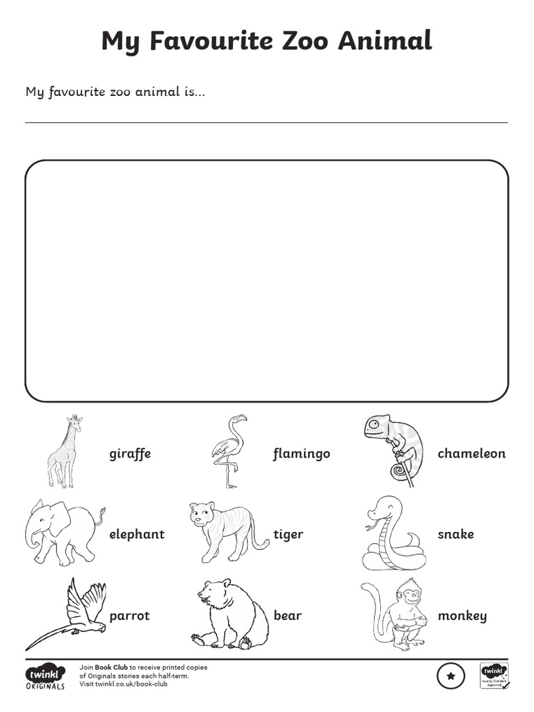 The Zoo Vet My Favourite Animal Writing | PDF