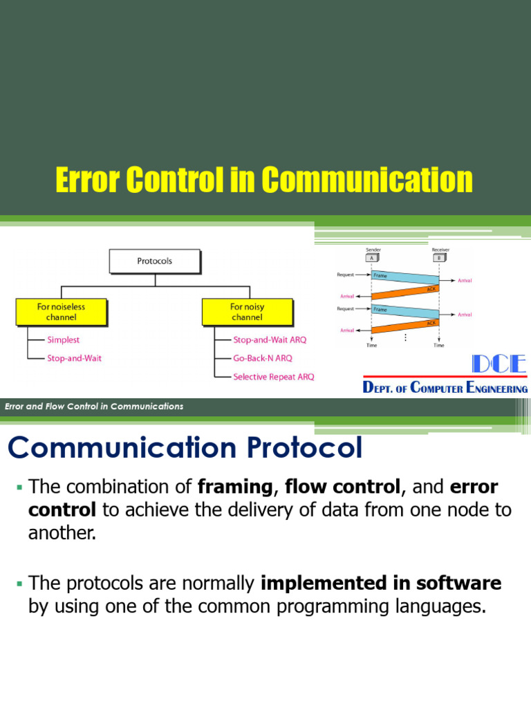 Lecture 6 - Error Control in Communication | PDF | Transmission Control ...