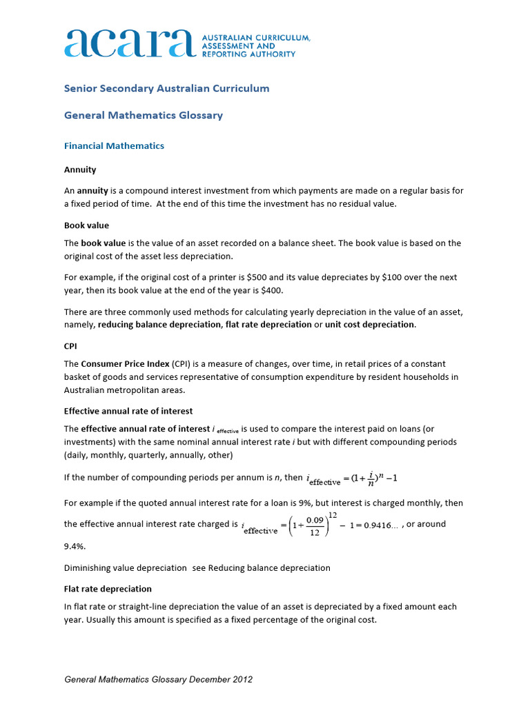 Australian Mathematics Glossary 2012 | PDF | Vertex (Graph Theory ...