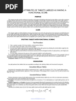 USP Functional Score Tablet Guidelines | PDF | Tablet (Pharmacy) | Drugs