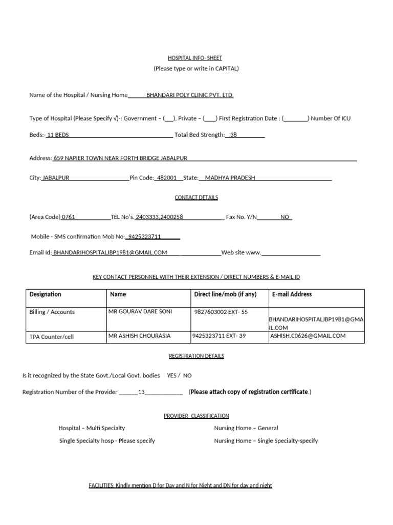JIO Hospital Info Sheet | PDF | Clinical Medicine | Medicine