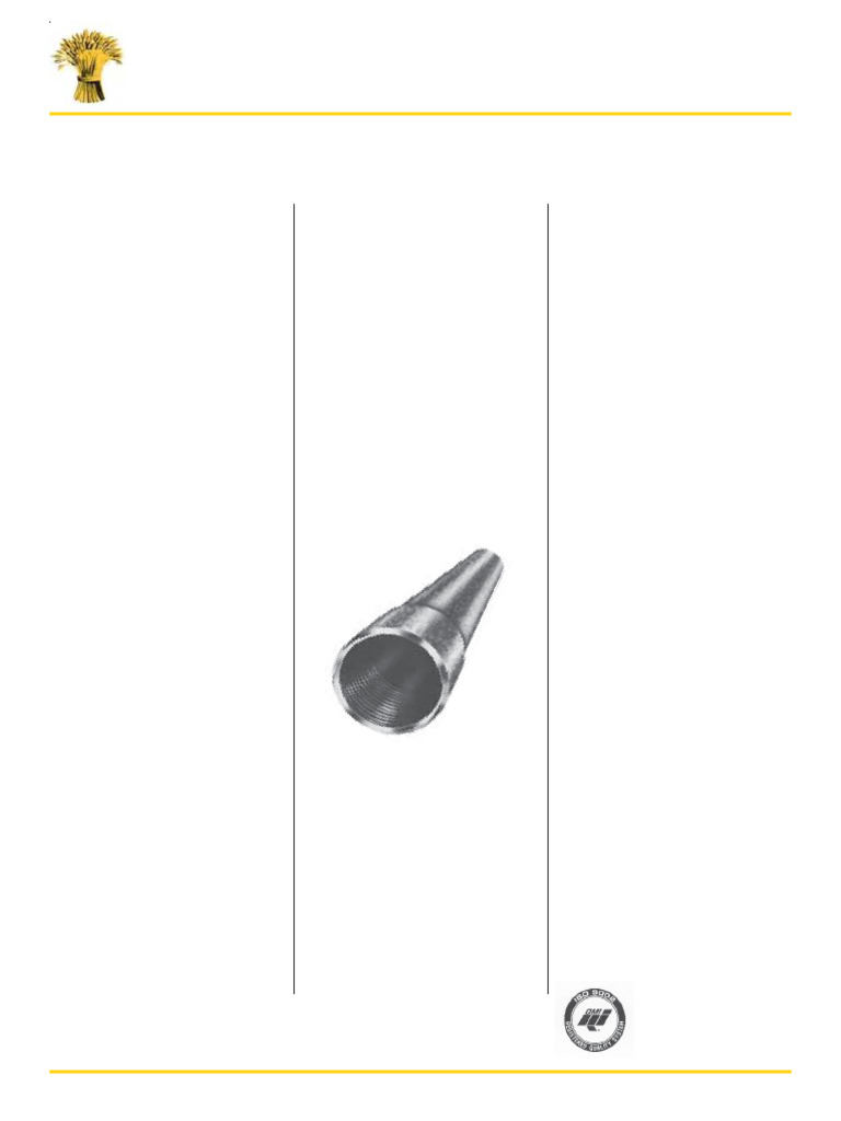 IMC Spec Sheet 2008 | PDF | Pipe (Fluid Conveyance) | Building Materials