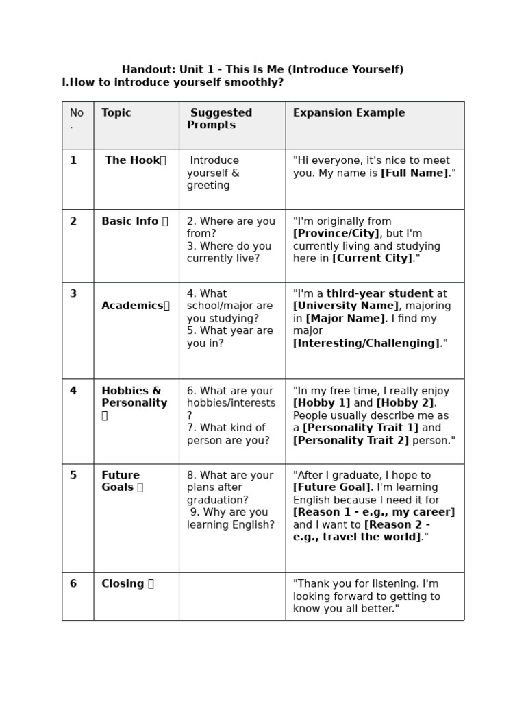 Handout | PDF