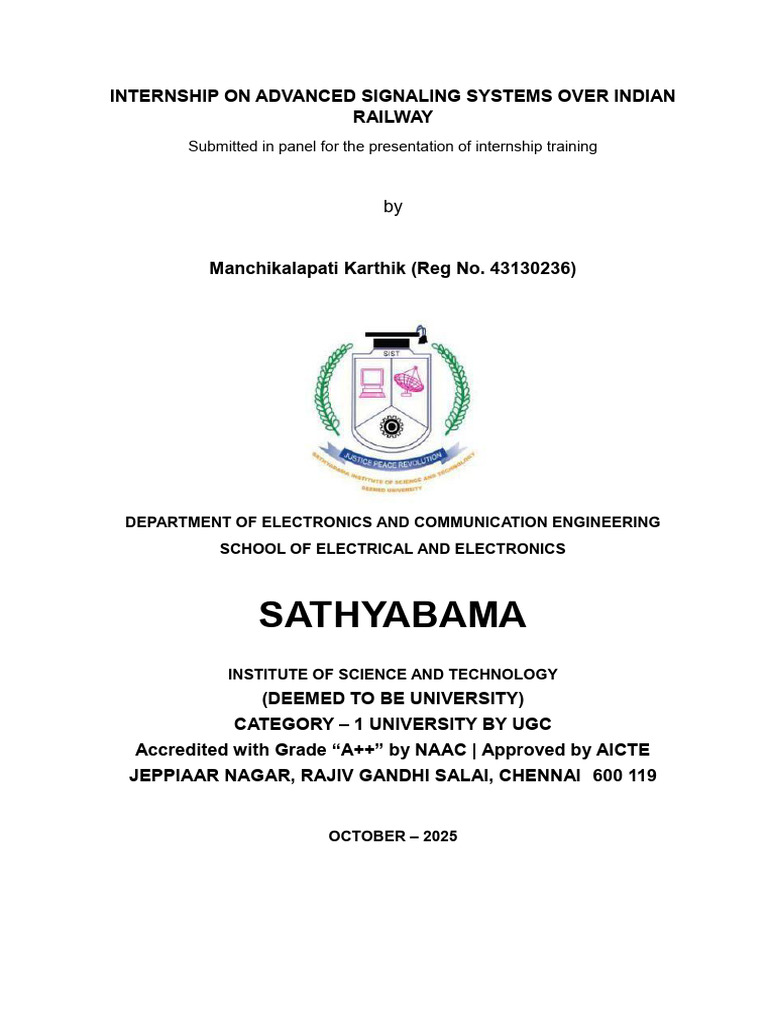 Advanced Signaling Systems in Indian Railways | PDF | Rail Transport ...