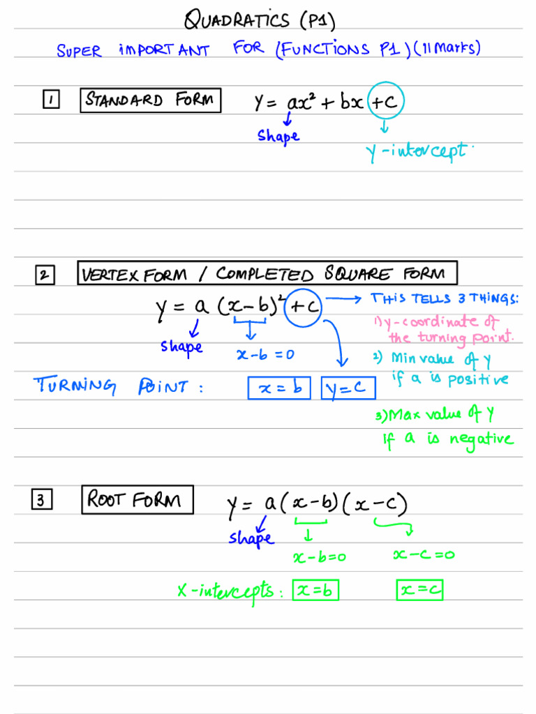 P1 Math Reddit Notes | PDF