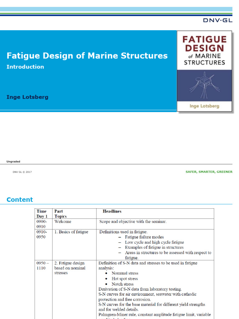 Presentation 1 Introduction - Basics of Fatigue - 15 May 2017 | PDF ...
