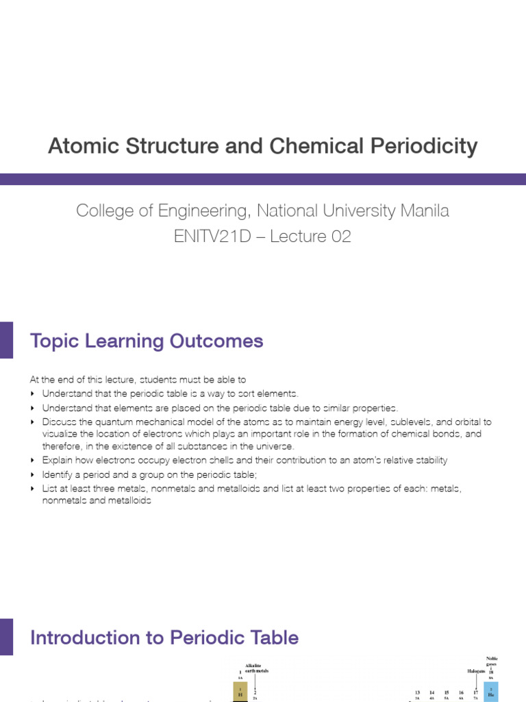 Atomic Structure and Periodicity Overview | PDF | Atomic Orbital ...